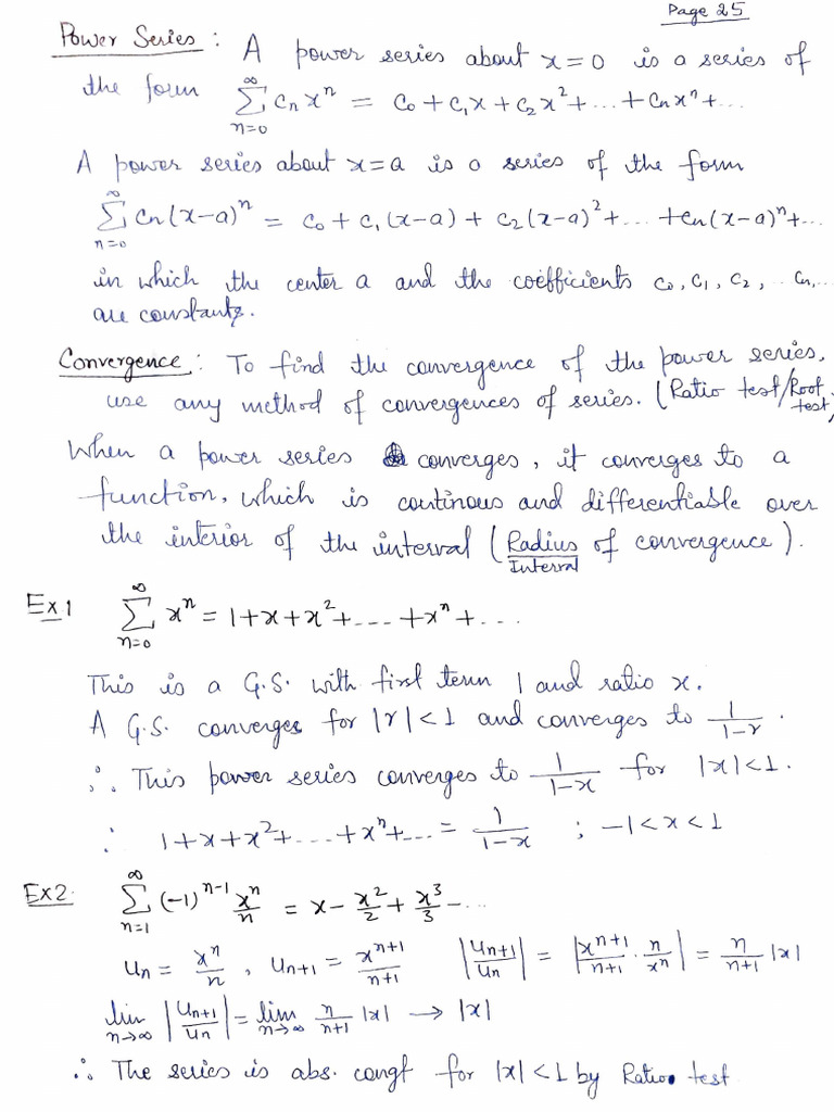 Power Series | PDF
