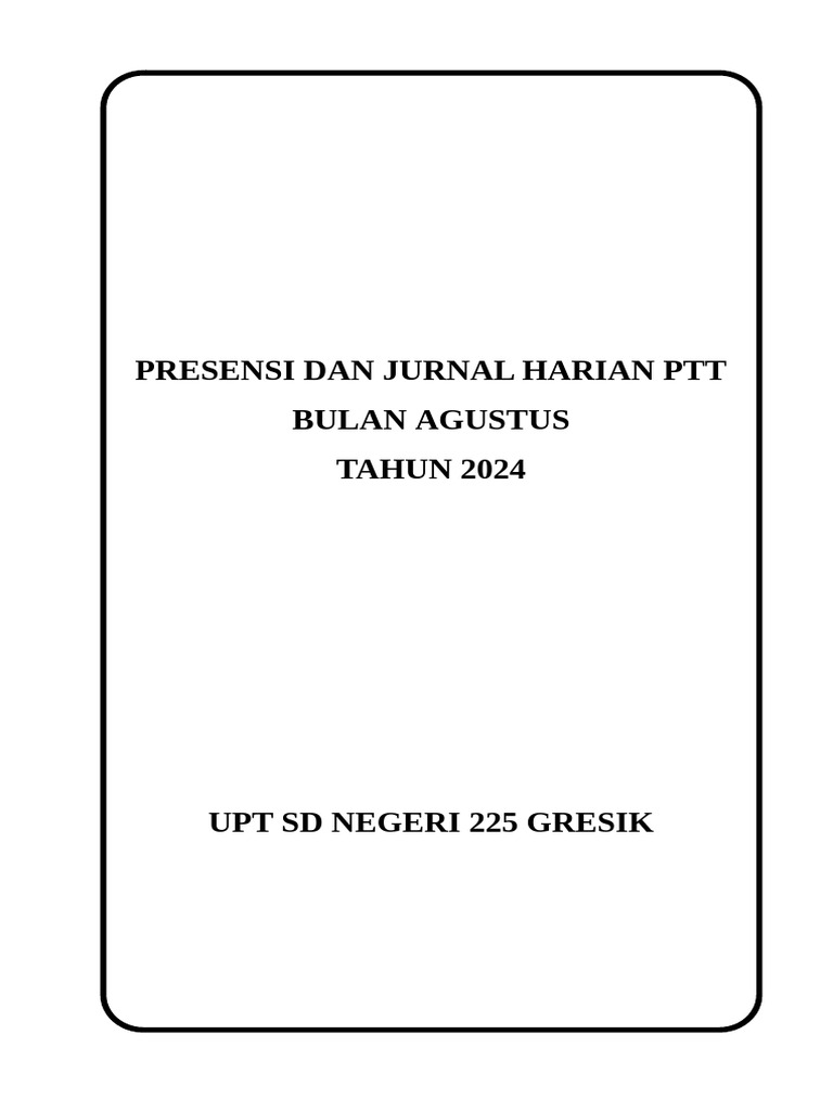 Cover Laporan Bulanan | PDF