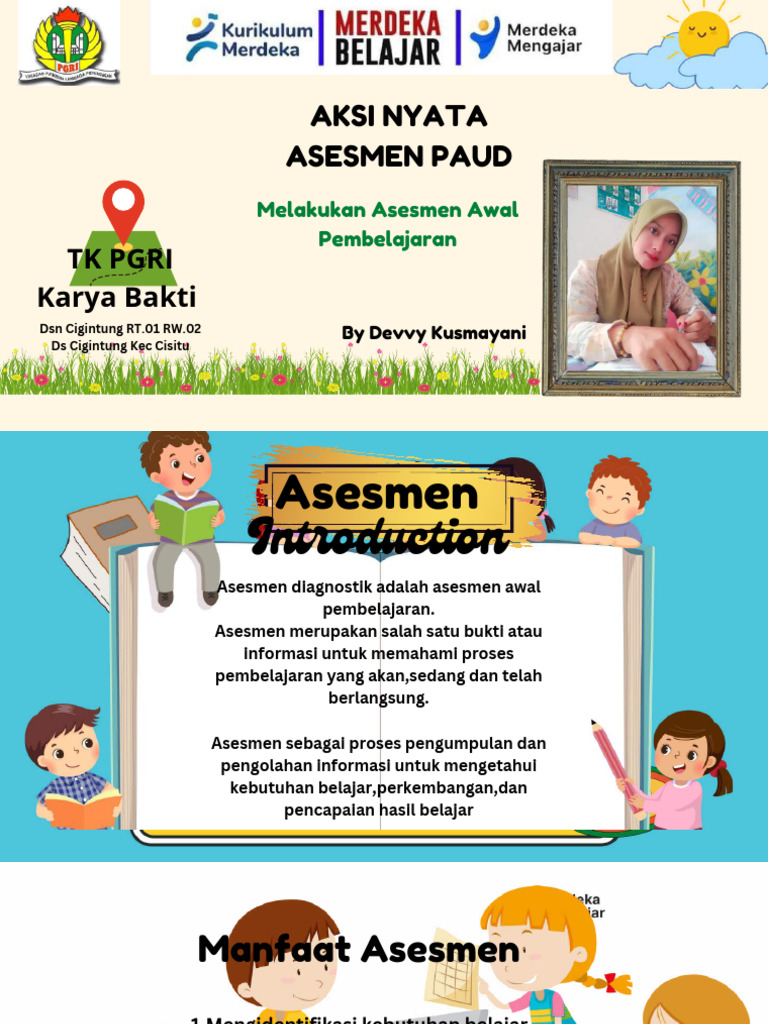 Aksi Nyata Asesmen PAUD | PDF | Karier & Perkembangan