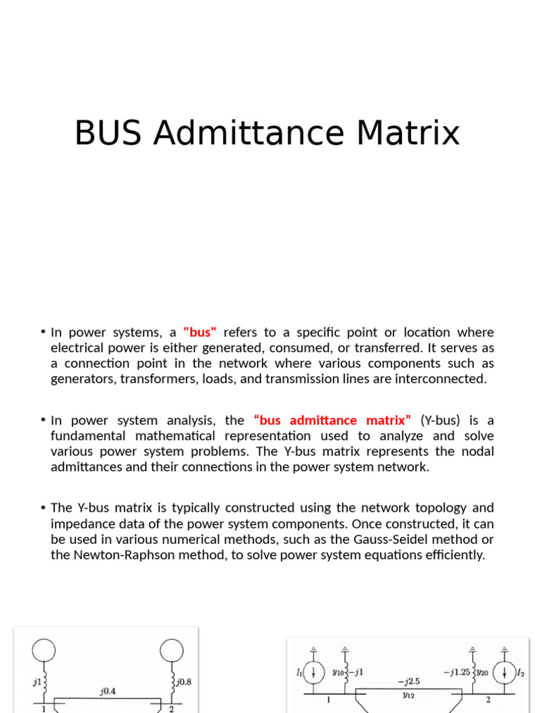 Bus Admittance Matrix - Lab | PDF