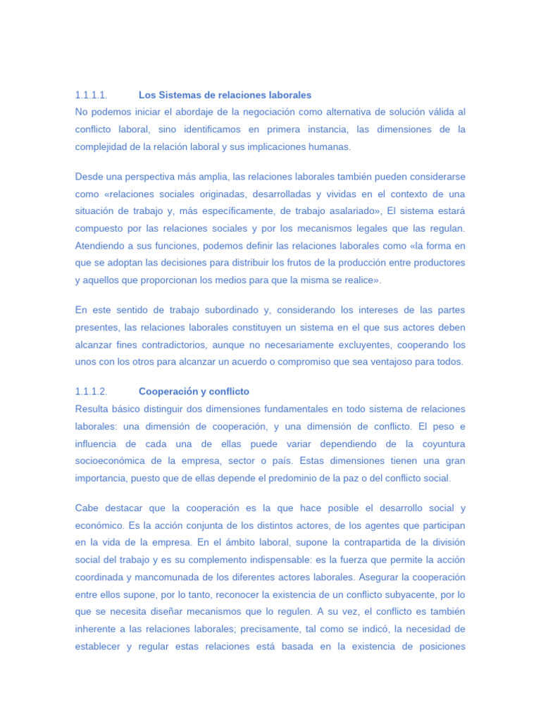 Los Sistemas de Relaciones Laborales | PDF | Derecho laboral | Conflicto (proceso)
