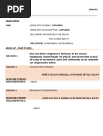 TV News Script Sample for Students | PDF | Television | Public Opinion