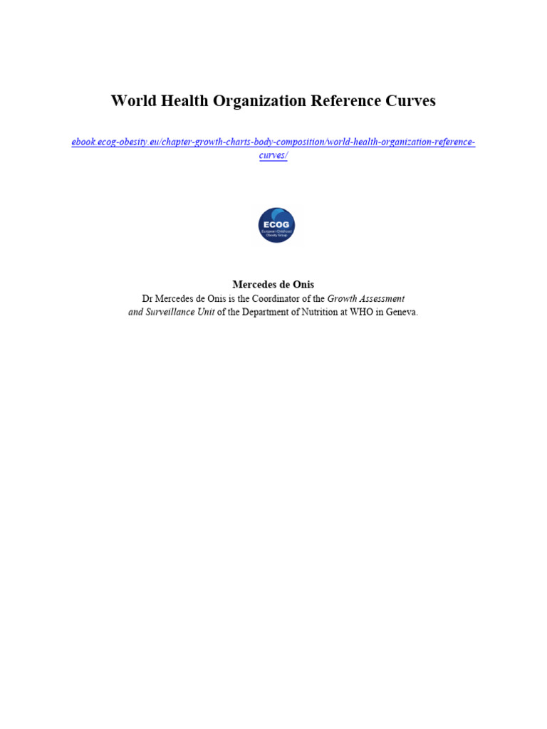 9.ECOG Obesity Ebook World Health Organization Reference Curves | PDF ...