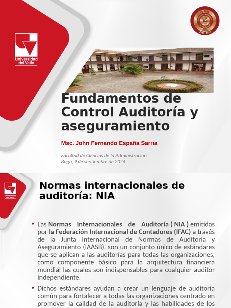 Clase Fundamentos 9 de Septiembre Buga | PDF | Auditoría | Contralor