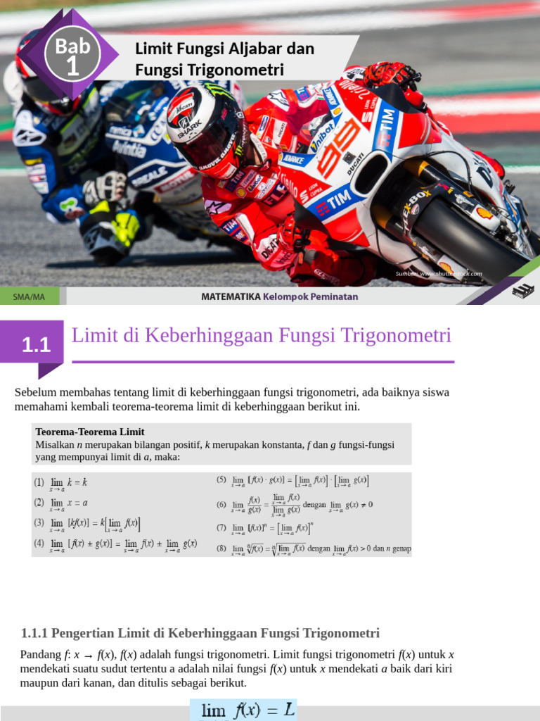 Limit Fungsi Trigonometri | PDF | Metode & Bahan Ajar | Sains & Matematika