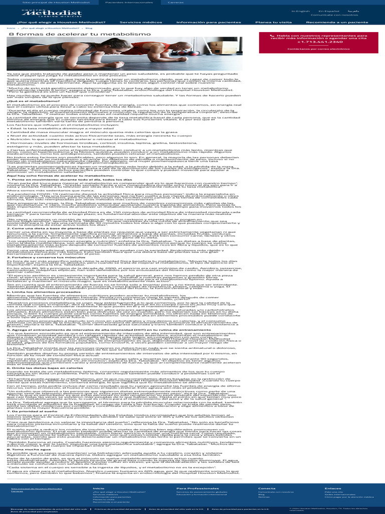 8 Formas de Acelerar Tu Metabolismo | PDF | Alimentos | Dieta