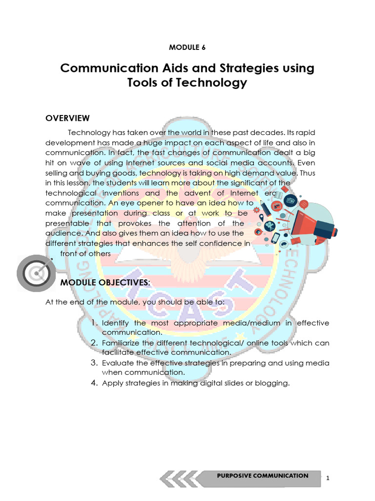 MODULE 6 - LESSON 1 With Watermark | PDF | Multimedia | Communication