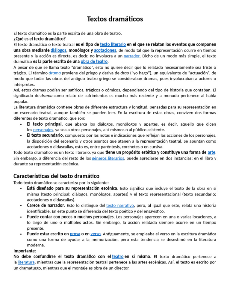 Textos Dramáticos | PDF | Teatro | Monólogo