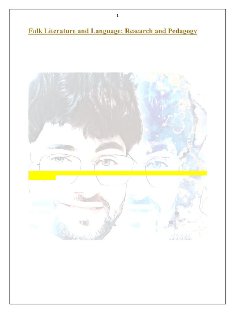 Folk Literature and Language | PDF | Folklore | Narrative