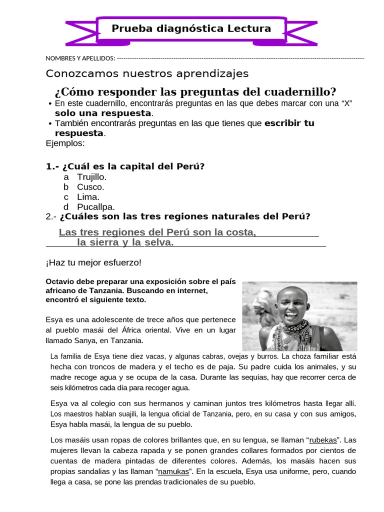 Prueba Diagnostica 6° Grado | PDF | Gatos | Rabia