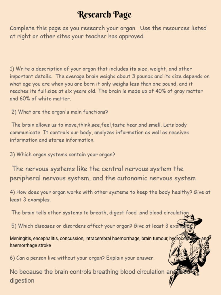 Organ Trail Project - Research and Poster (Turn This In) | PDF ...