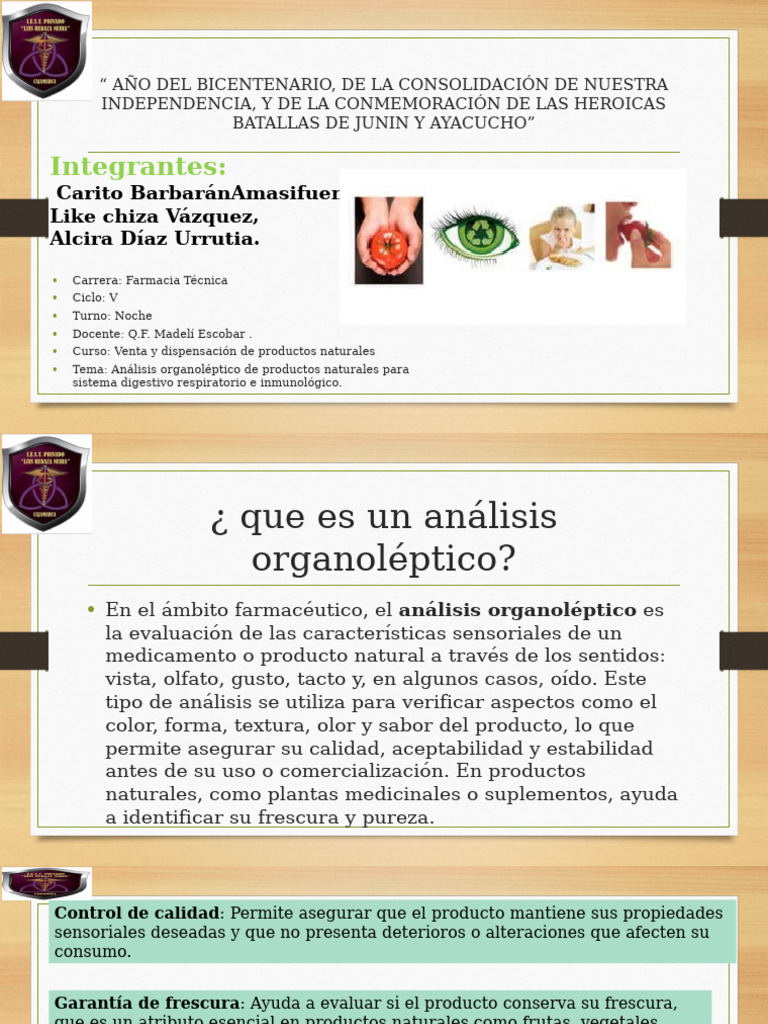 Análisis Organoleptico - Trabajo Grupal-1 | PDF | Antioxidante