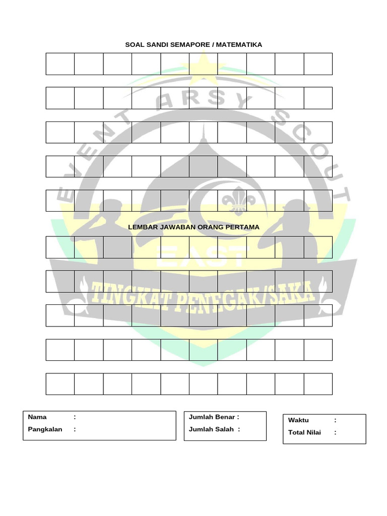Contoh Format Soal Dan Jawaban Lomba Semapore | PDF