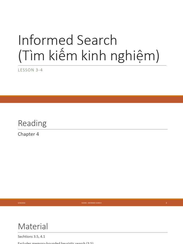 Lesson 3 4 Informed Search | PDF | Combinatorics | Mathematical Relations