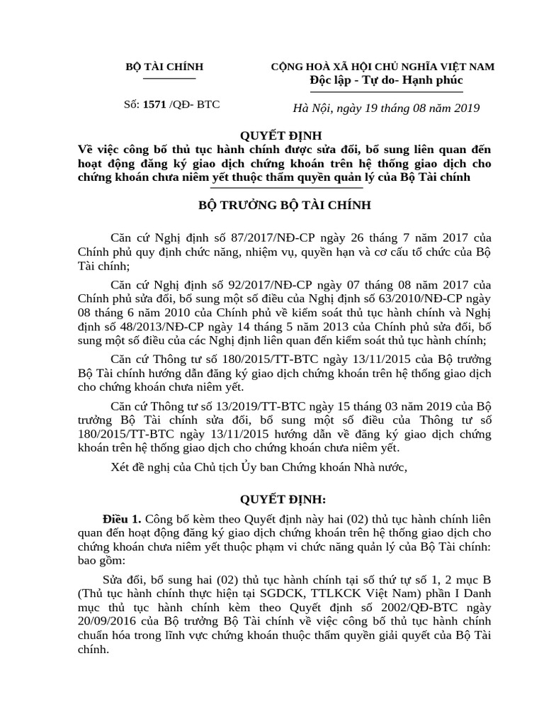 Quy - T - NH 1571Q - BTC | PDF