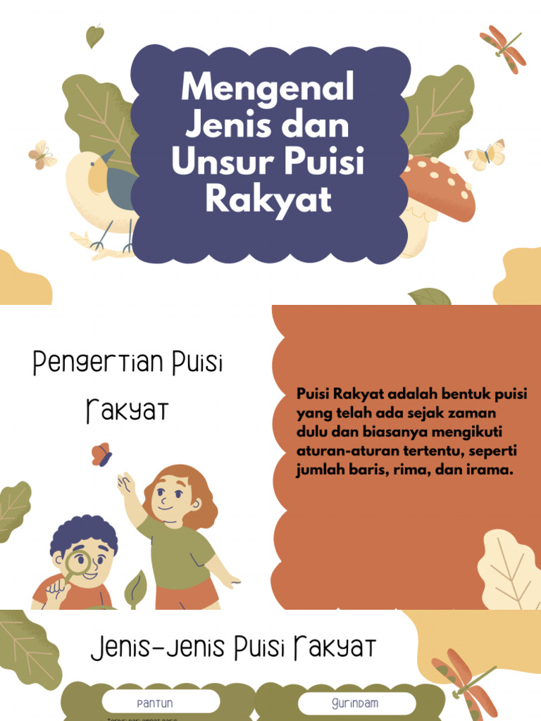 Mengenal Jenis Dan Unsur Puisi Rakyat | PDF