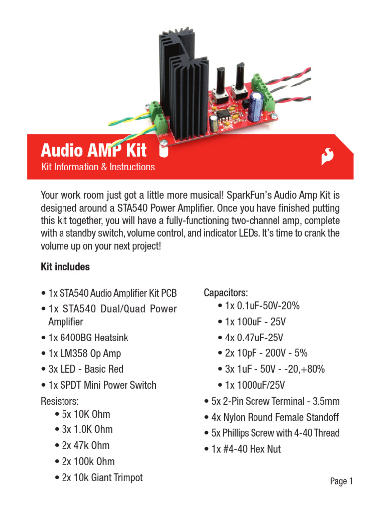 Kit Card Audio | PDF | Resistor | Amplifier