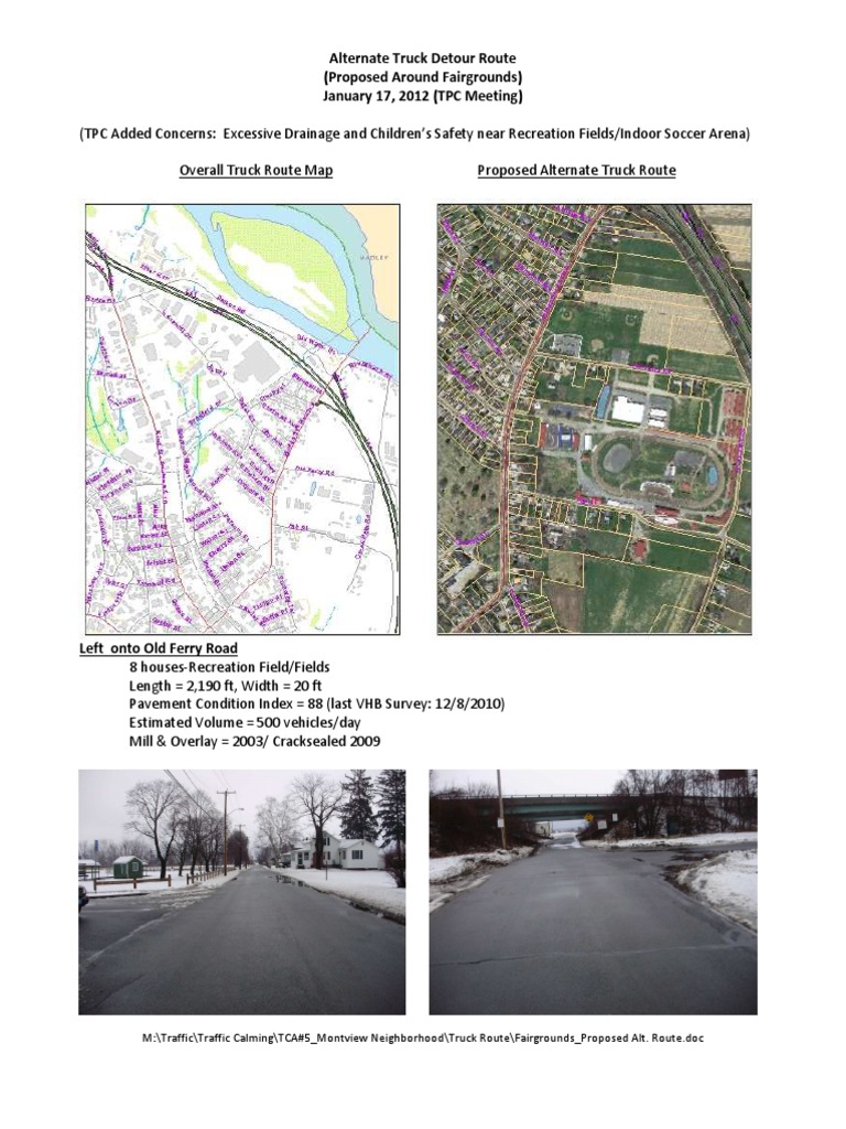 Proposed Truck Detour Route Plan | PDF