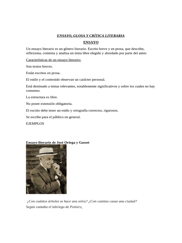Ensayo, Glosa y Crítica Literaria | PDF | Orgullo | Ensayos
