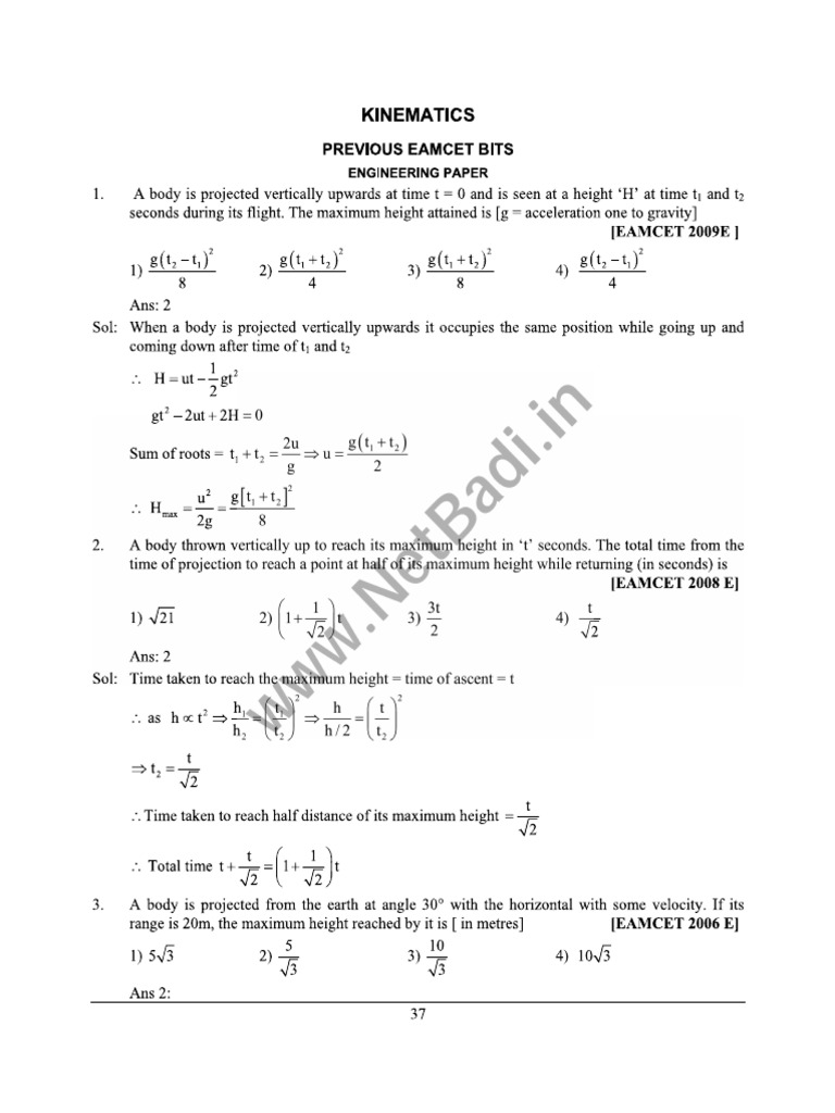 Kinematics | PDF