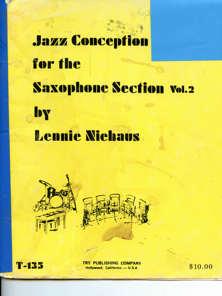 Jazz Conception For The Saxophone Section Vol 2 - Niehaus (3 Out of 5 ...