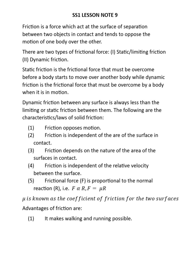 8801 - SS 1 Lesson Note 9 | PDF