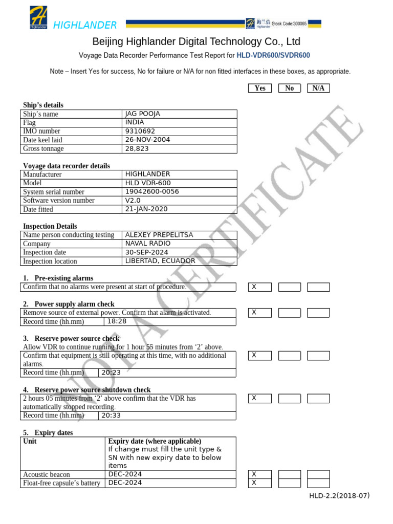 Higlander Apt Form 2018-July For VDR Svdr600 | PDF | Microphone