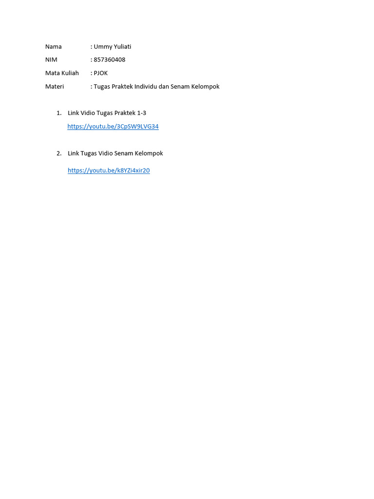 Tugas Praktek PJOK | PDF