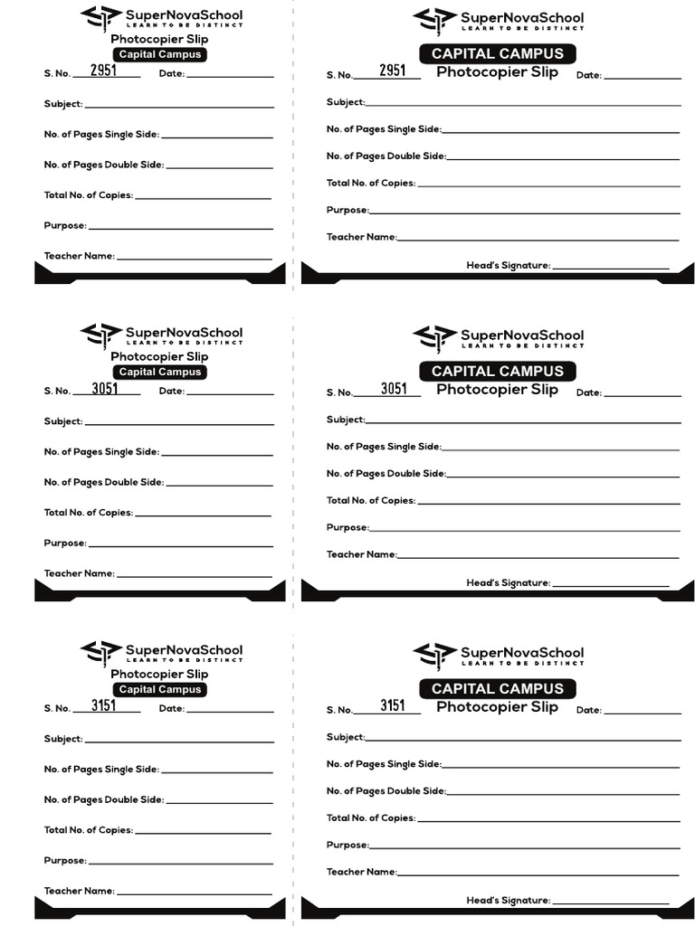 Pghotocopy Slip Book Capital Campus 31-7-24 | PDF
