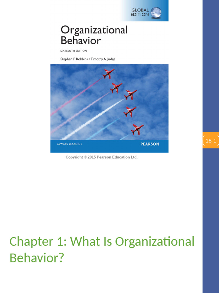 Ch01-What Is Organizational Behavior | PDF | Behavioural Sciences | Organizational Behavior