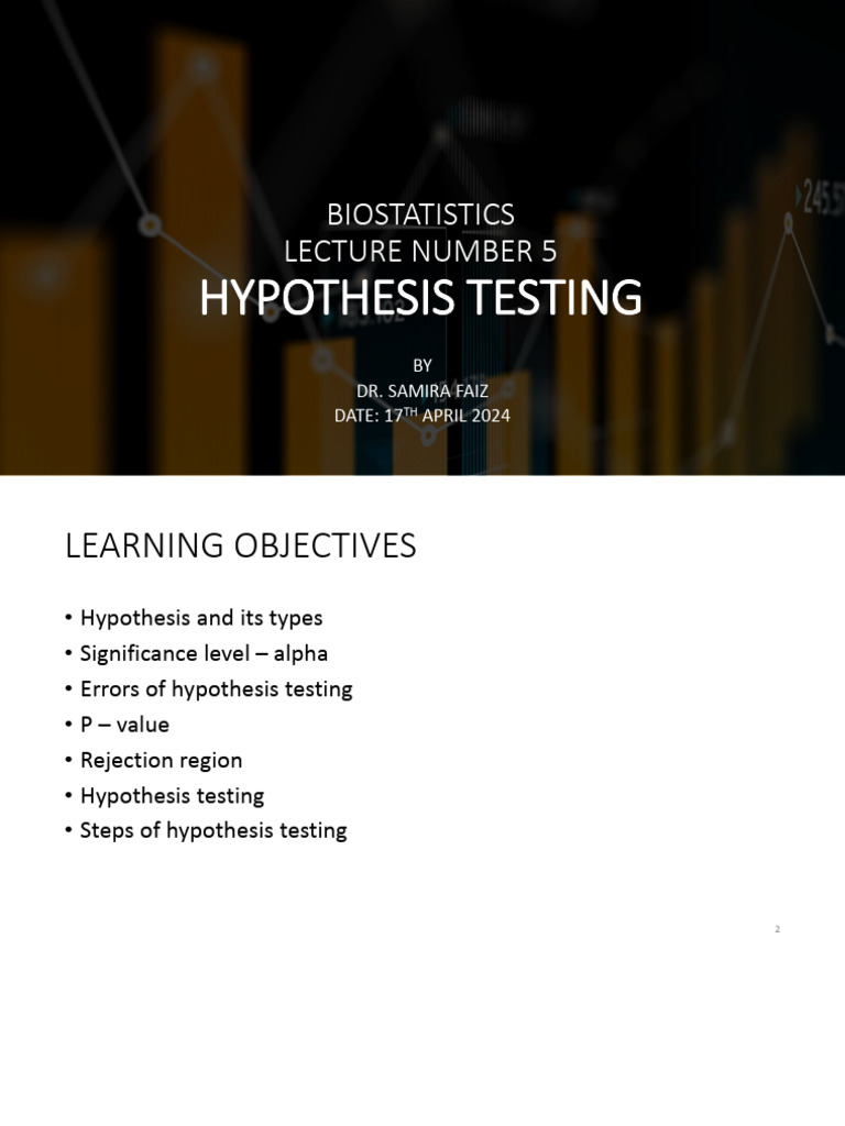 5 Hypothesis Testing SFB | PDF | Statistical Hypothesis Testing | P Value