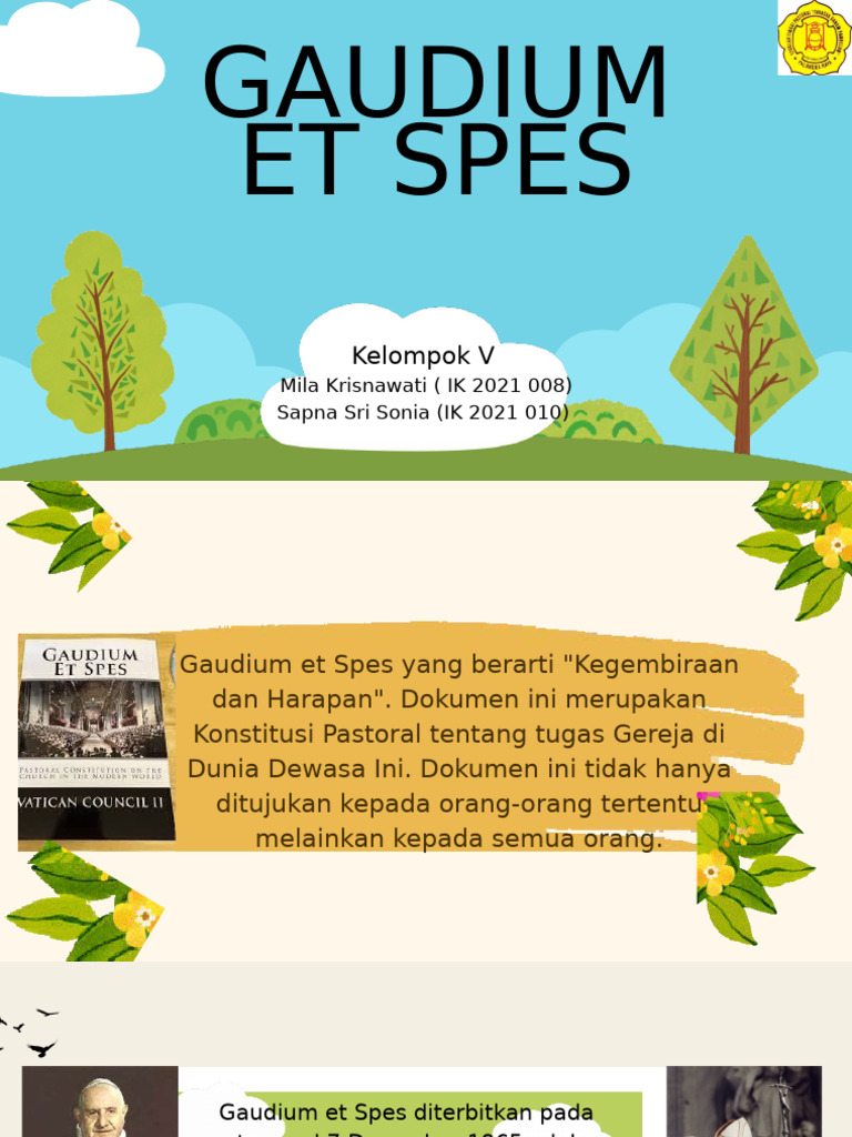 Presentasi Kel V Gaudium Et Spes | PDF
