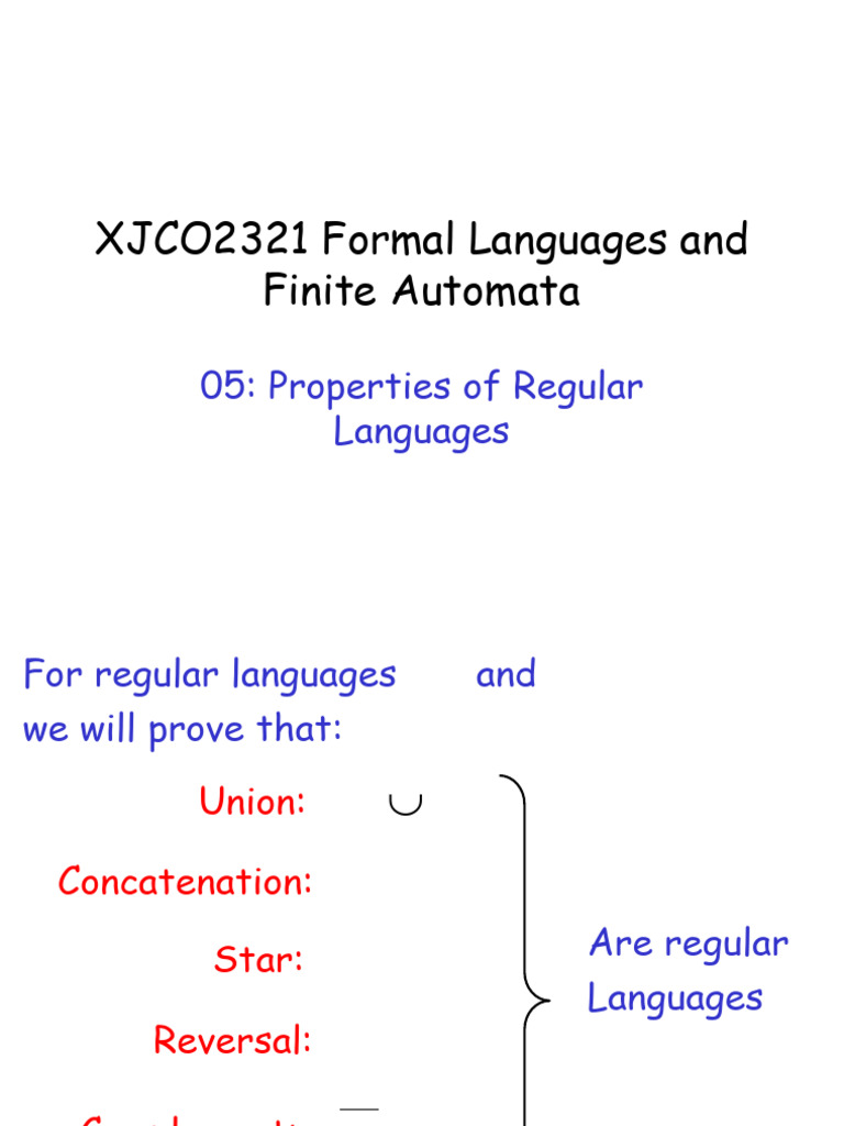 Lect 05 | PDF | Formalism (Deductive) | Theoretical Computer Science