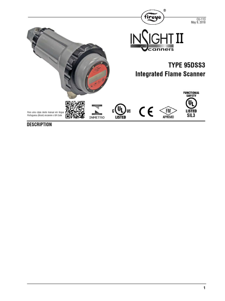 Insight II Type 95dss3 1 - 95dss3 1cex Integrated Flame Scanner | PDF ...