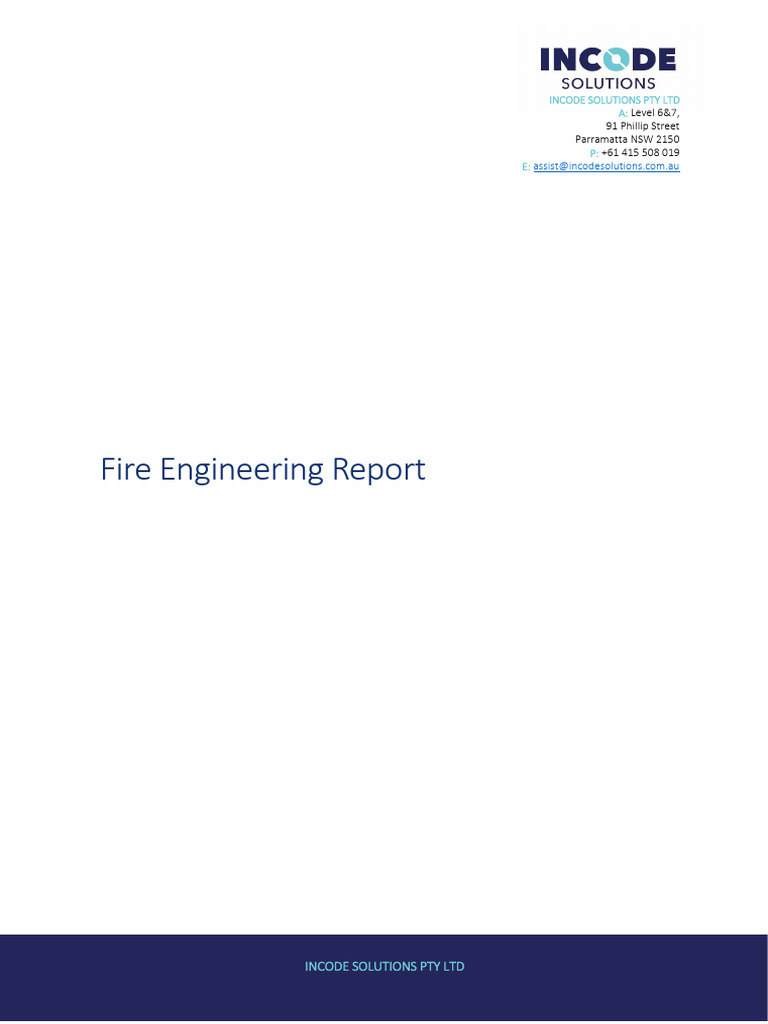 DA181048 Fire Engineer Report - (A5451819) | PDF | Fires | Fire Safety