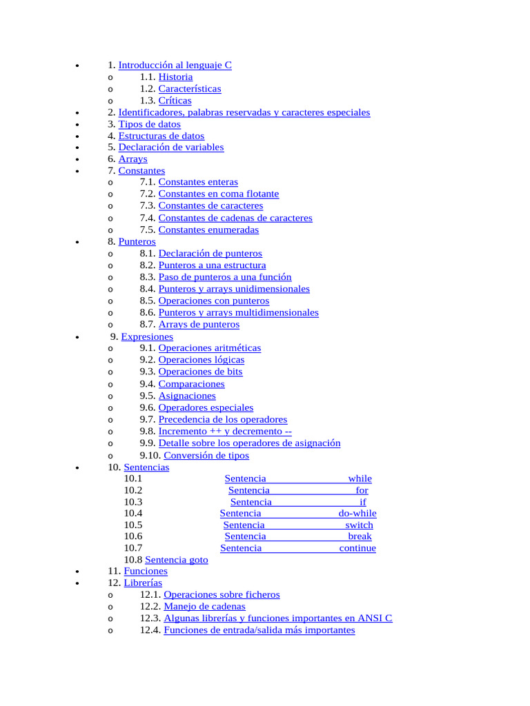 Lenguaje C | PDF | Puntero (Programación de computadora) | Lenguaje de programación