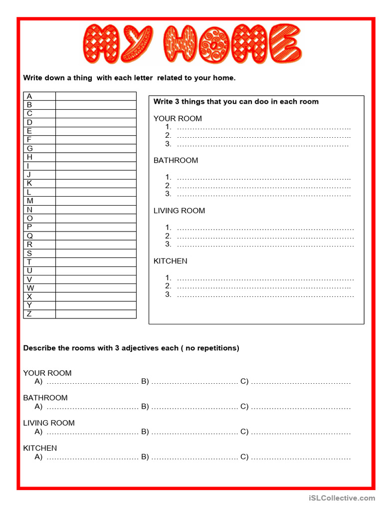 Vocabulary Challenge - What Can You Find in Your Home | PDF | Science ...