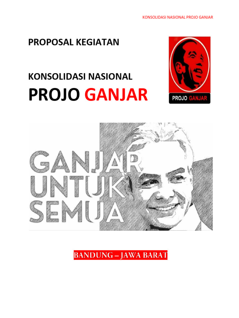Konsolidasi Nasional Projo Ganjar 2023 | PDF
