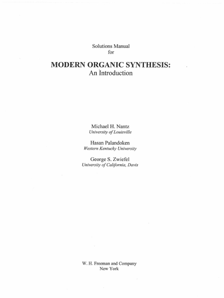 Modern Organic Synthesis Solutions | PDF