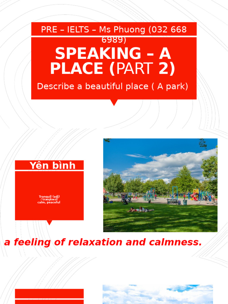 IELTS Park Description Guide | PDF | Plants