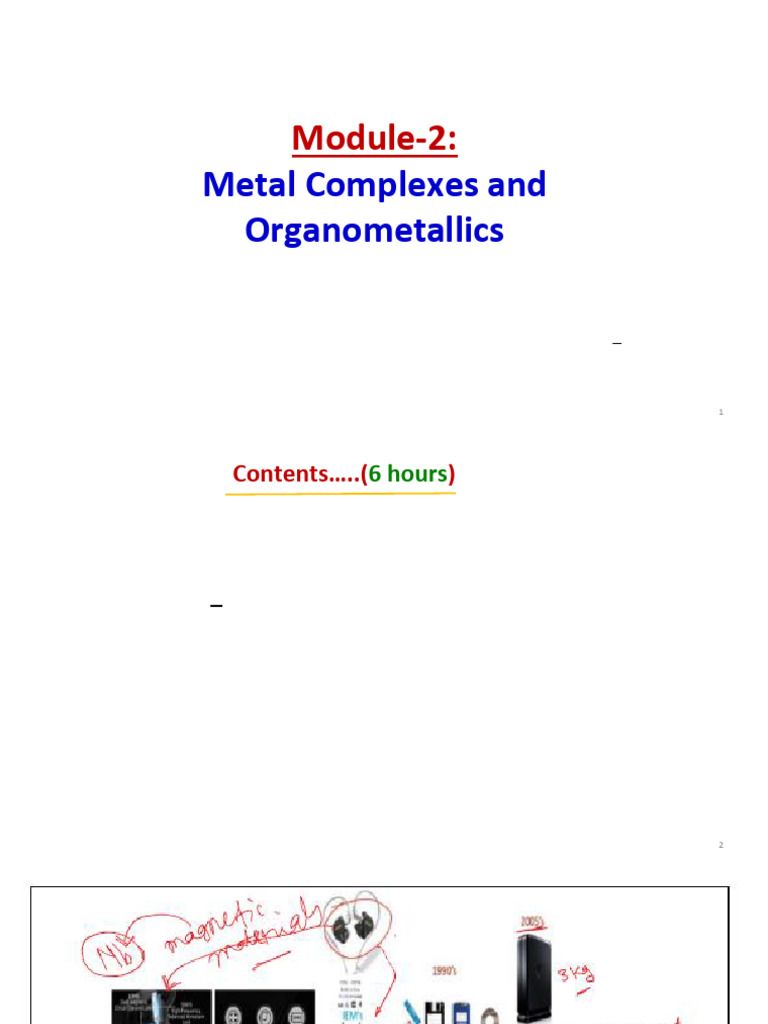 Mod 2 | PDF | Coordination Complex | Ligand
