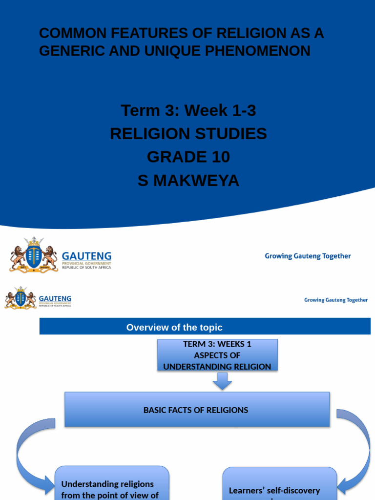 Grade 10 RS TERM 3 Week 1 - 3 | PDF | God | Monotheism