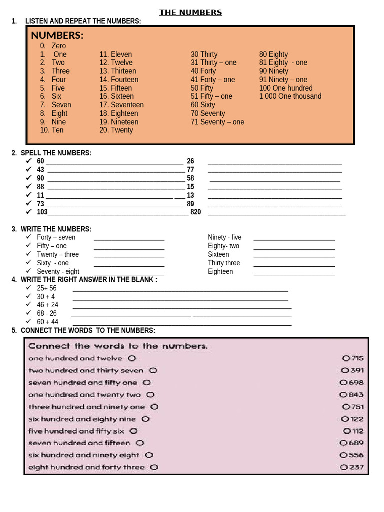 The Numbers | PDF