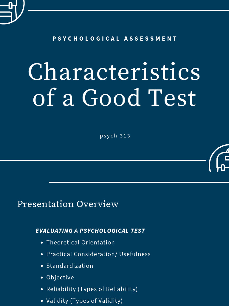 4 Characteristics of A Good Test | PDF | Validity (Statistics ...