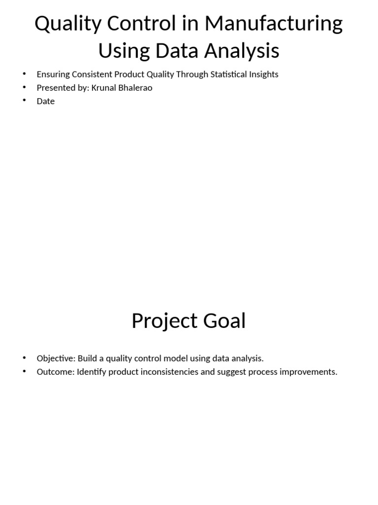 Quality Control Project Presentation | PDF | Technology & Engineering