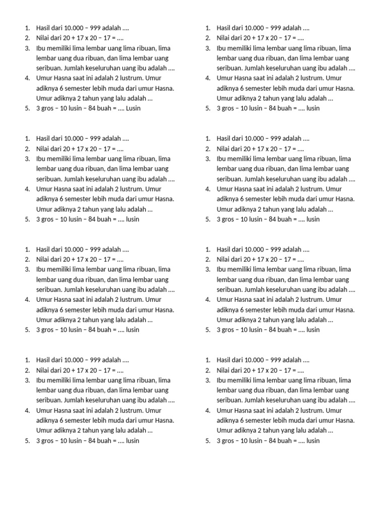 Soal Latihan Olimpiade | PDF