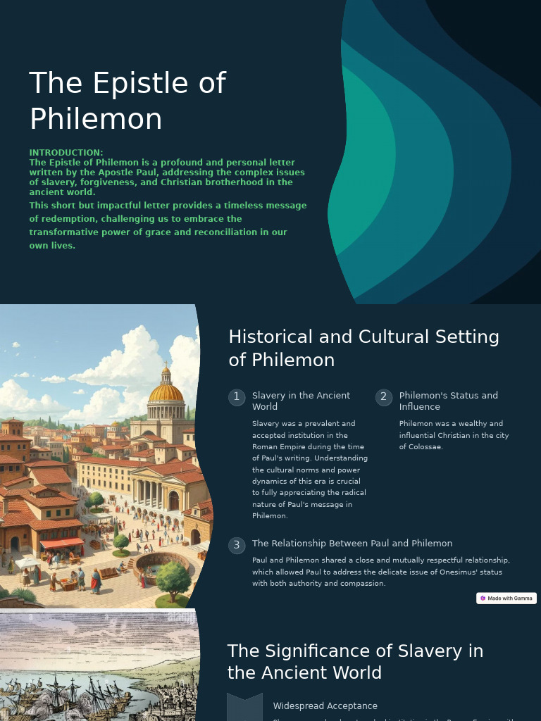 Philemon: Forgiveness & Unity | PDF | Epistle To Philemon | Religious Belief And Doctrine