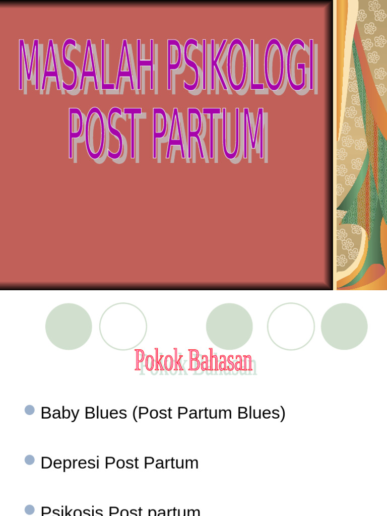 Depresi Post Partum Ok | PDF | Pengembangan Diri | Kesehatan Holistik