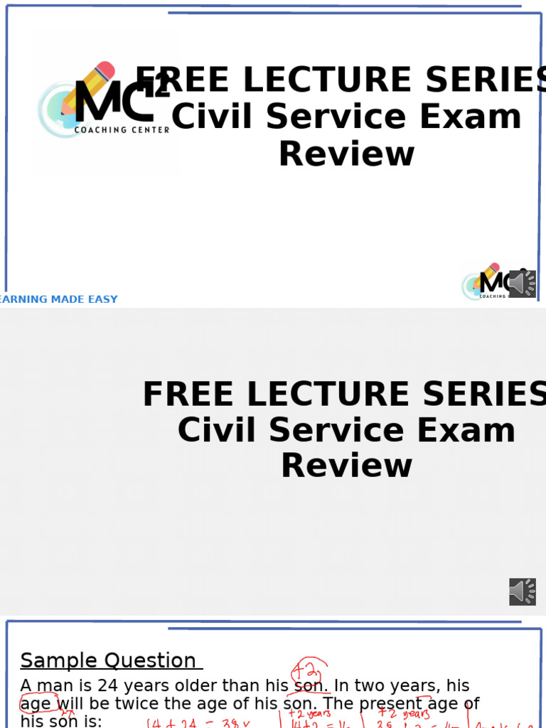 Free Civil Service Exam Review Series | PDF