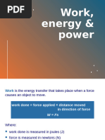 Physics Lesson 4 - Work, Energy and Power | PDF | Potential Energy | Watt
